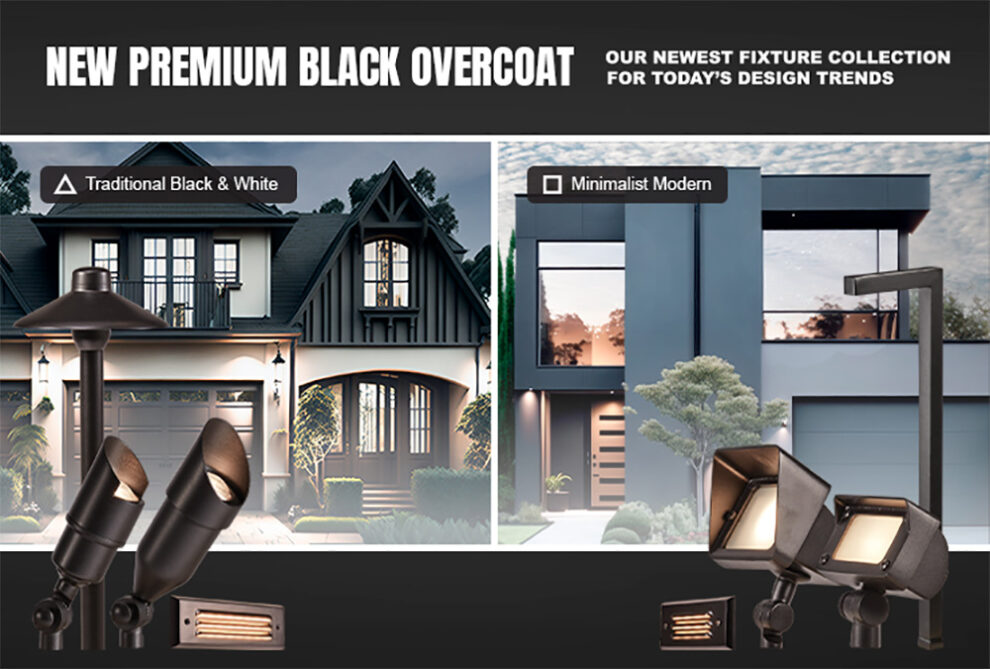 Alliance Outdoor Lighting New Premium Black Overcoat Finish Fixtures ...